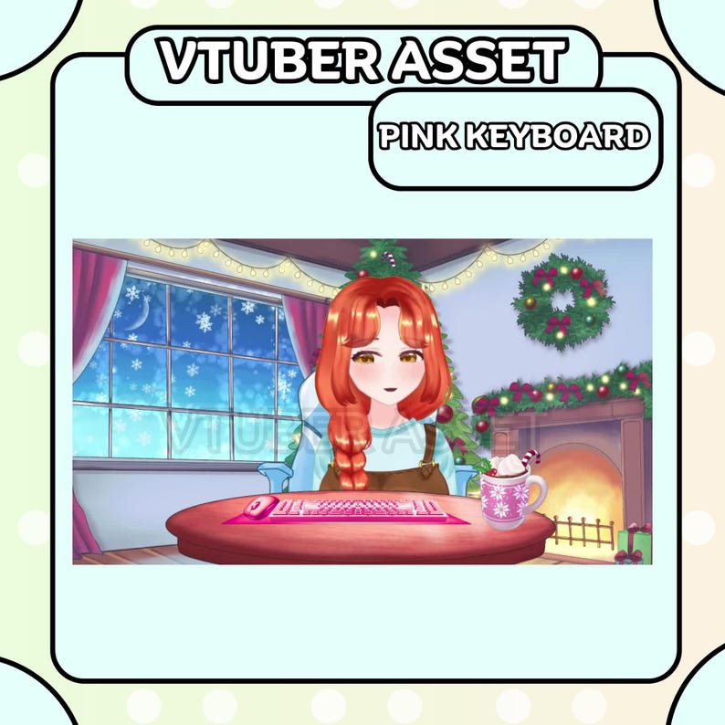 Vtuber Asset Keyboard Simple Minimalist Color | Pink | Keyboard, Mouse ...