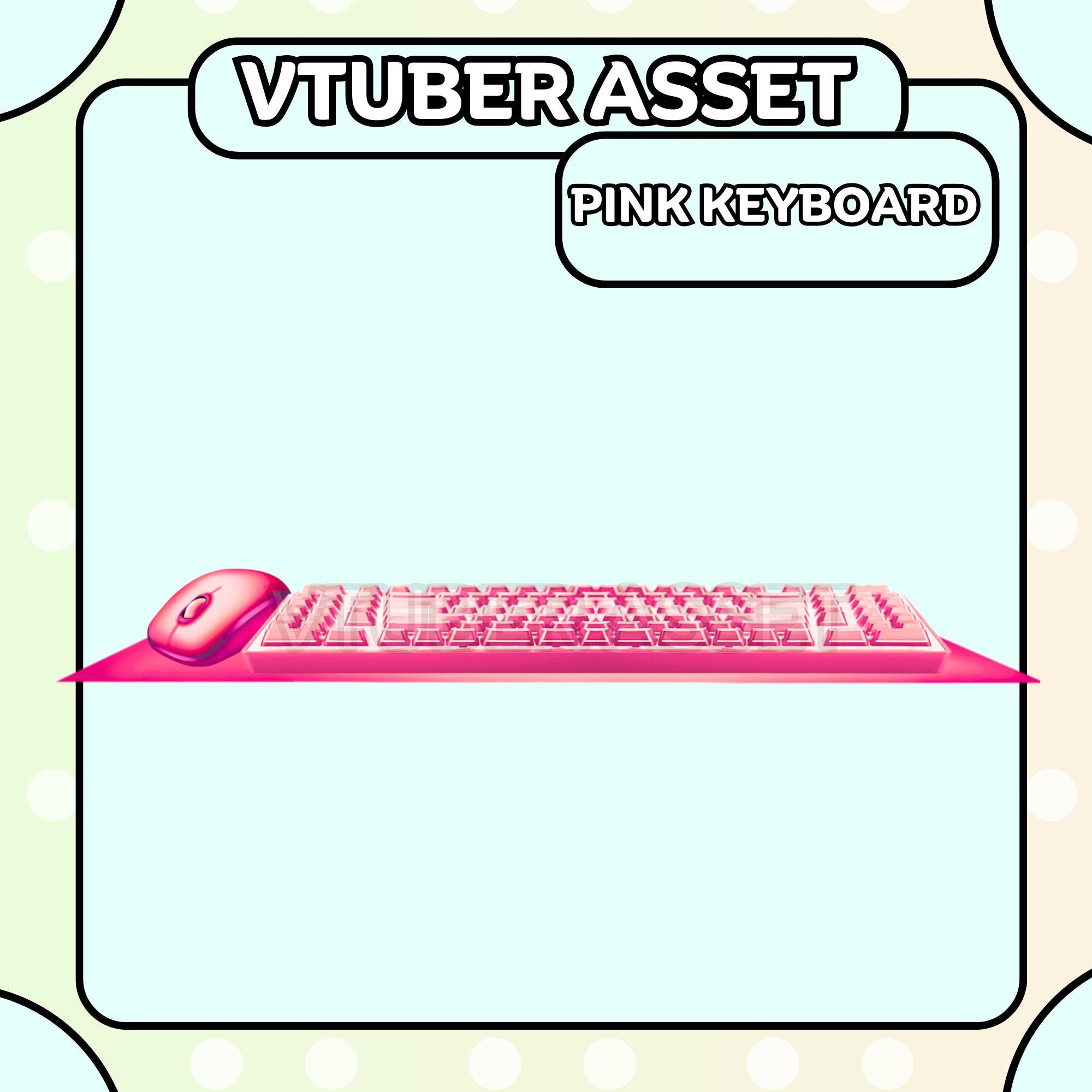 Vtuber Asset Keyboard Simple Minimalist Color Pink Keyboard, Mouse, Pad ...