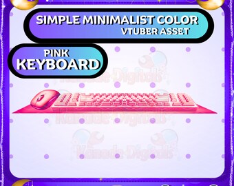 Vtuber Asset Keyboard Simple Minimalist Color Purple - Etsy