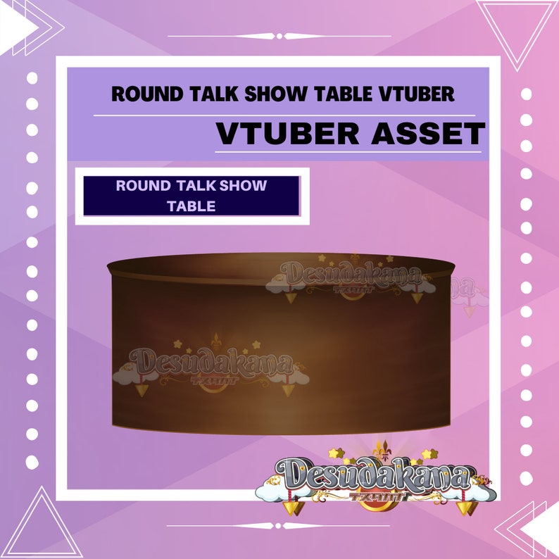 Vtuber Round Oval Table Talk Show Asset Round Oval Talk Show - Etsy