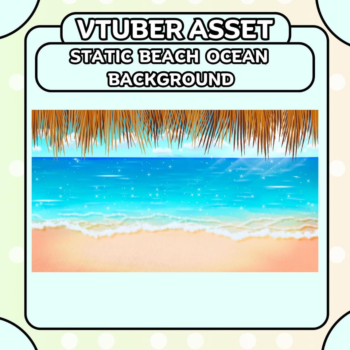 Vtuber Beach Ocean Summer Background + Asset | 1 Background, 1 Ceramic ...