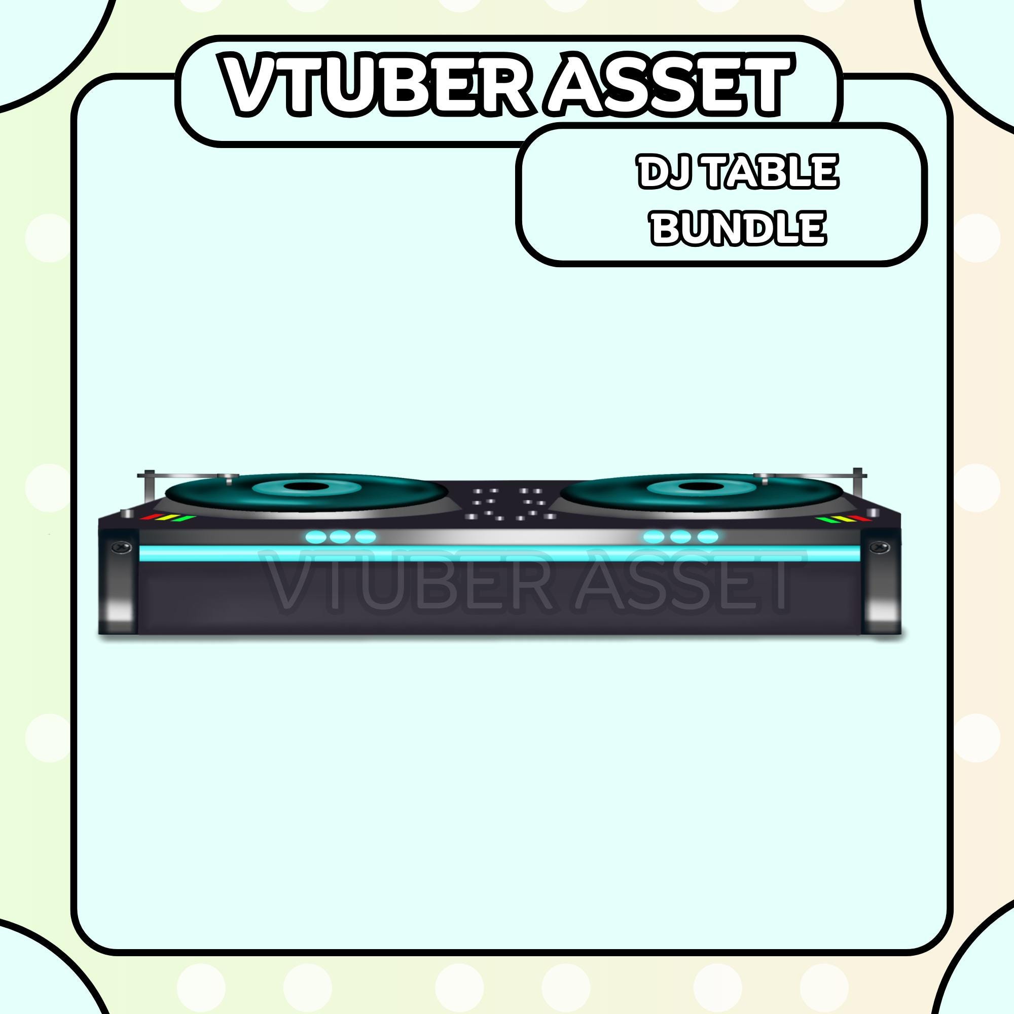 Vtuber Table Asset DJ Tables Bundle | Stream Decoration |live2d, Props ...