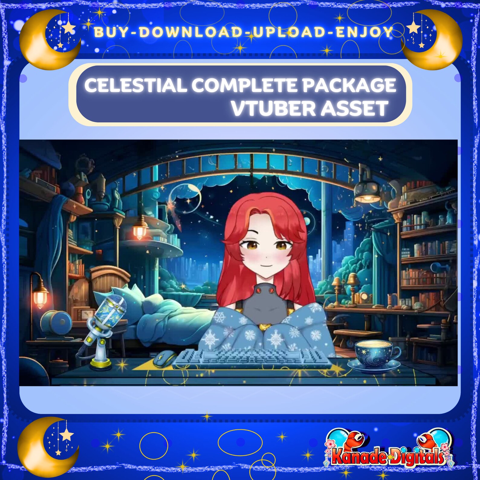 Celestial Stars Complete Package 1 Desk, Keyboard and Mouse, Microphone ...