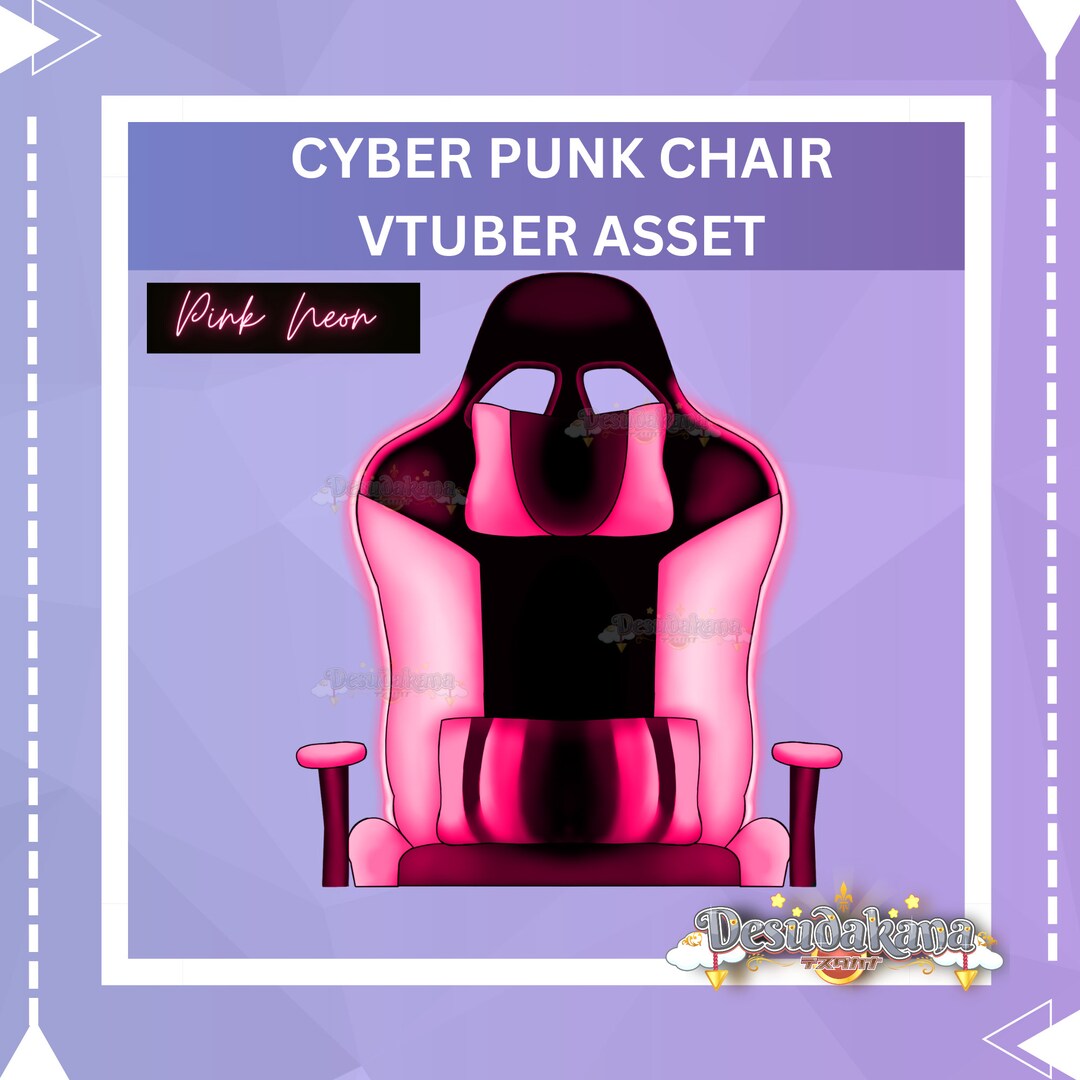 Vtuber Cyberpunk Chair Asset Cyber Punk Pink Neon Gaming Chair live2d ...