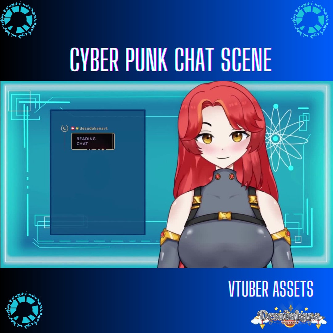 Vtuber Cyber Punk Holographic Chat Scene Background 3 - Etsy