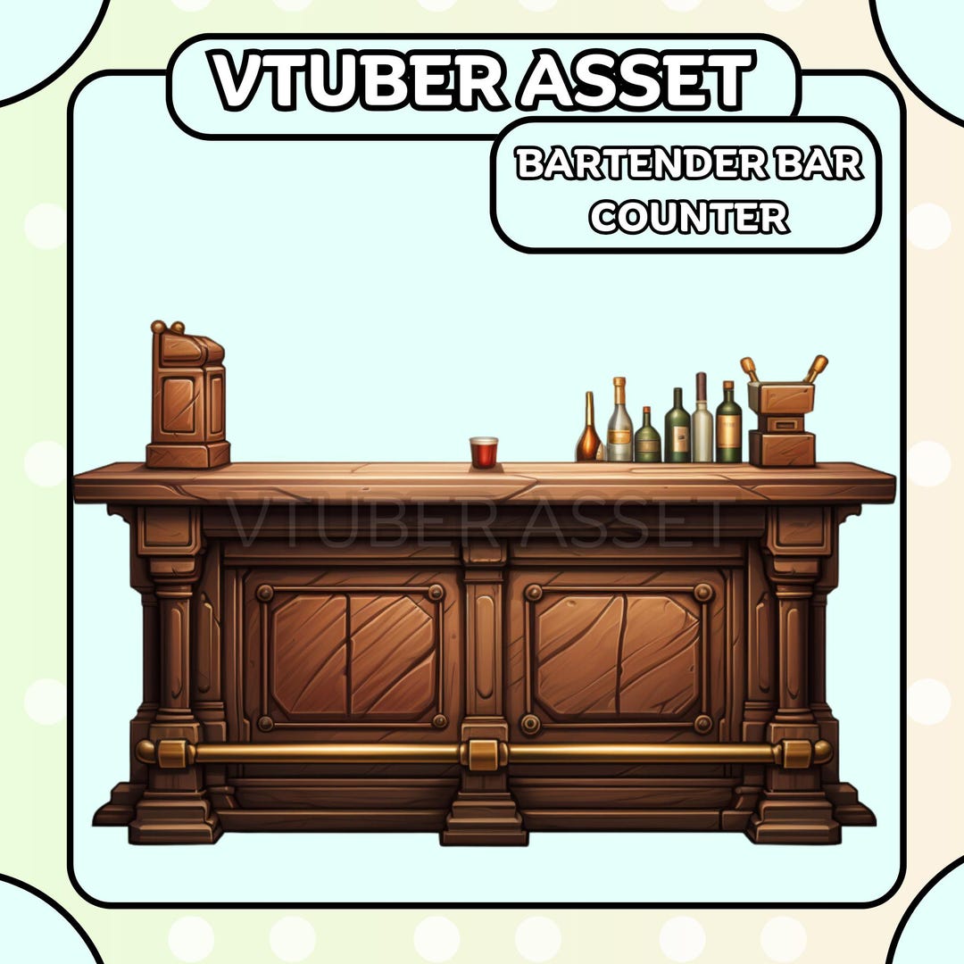 Bartender Bar Counter Table Vtuber Asset | Cocktail, Mixer, Recipes ...