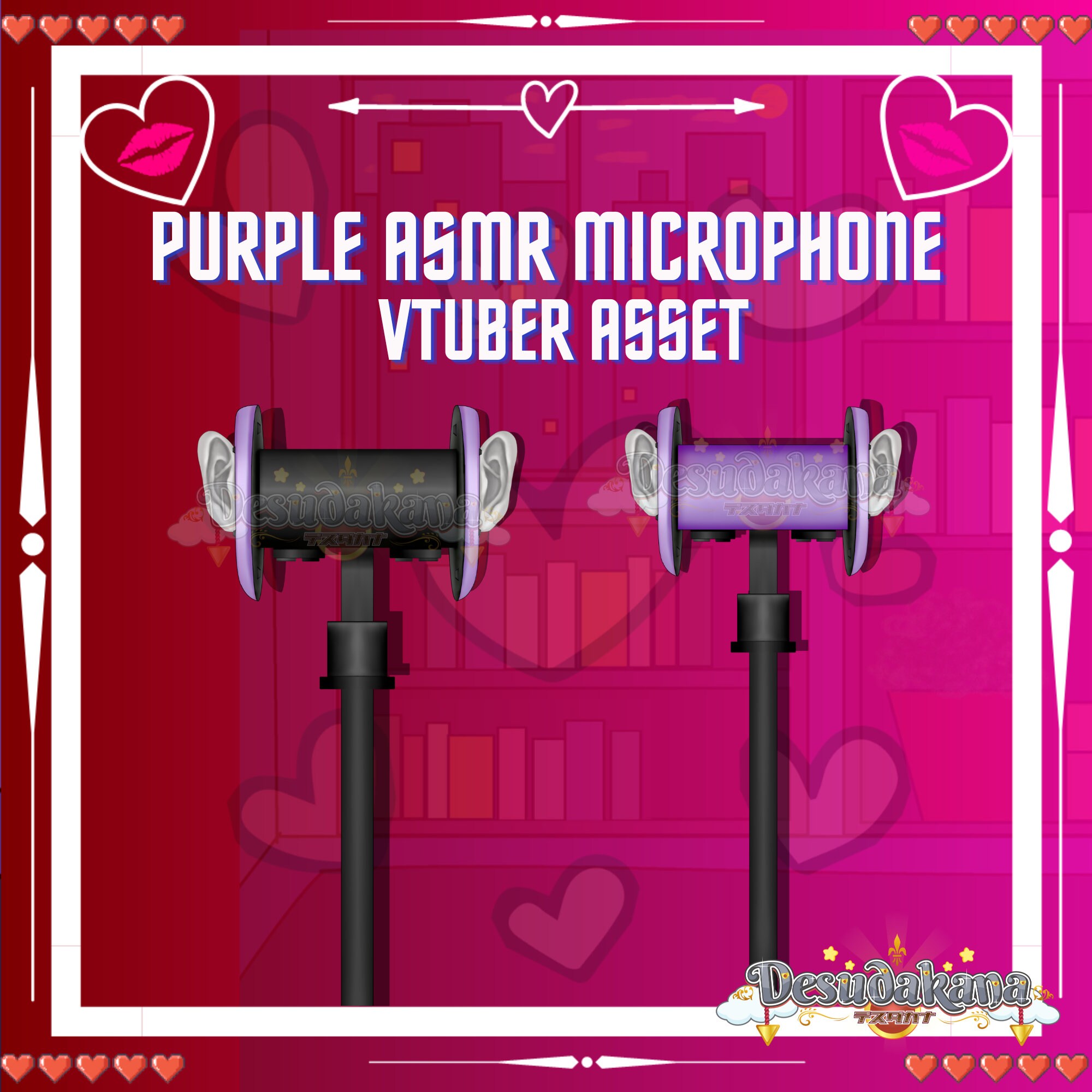 Vtuber Purple ASMR Microphones Asset 1 Full Purple 1 Half Purple Half ...