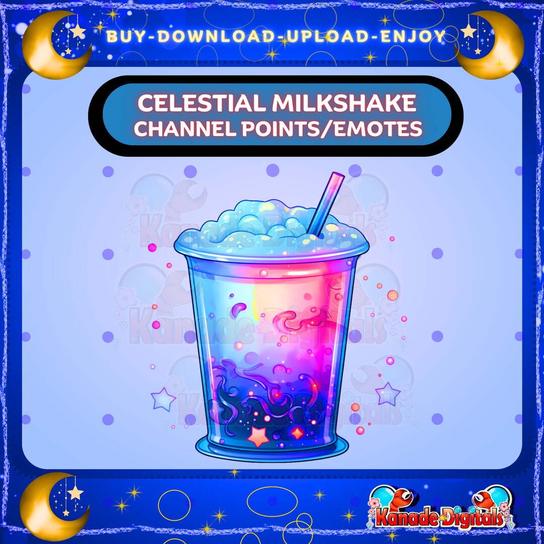 Celestial Milkshake Channel Point / Emote Celestial Stars - Etsy