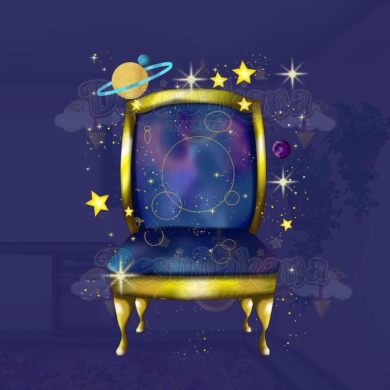 Vtuber Chair Asset Galaxy Cosmic Package 2 Chairs, 2 Chat Box, 1 Free ...