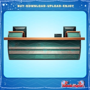 Cash Register Counter Table Desk Vtuber Asset Cashier - Etsy