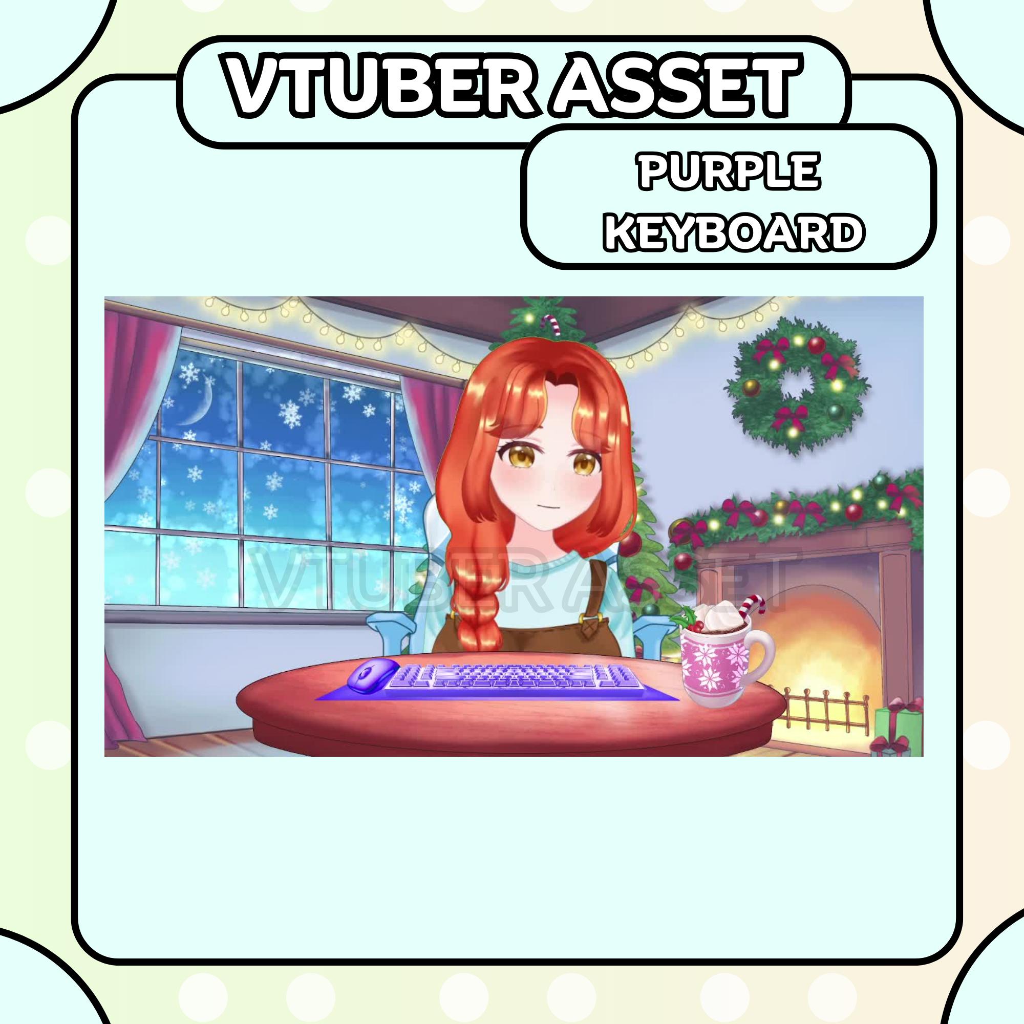 Vtuber Asset Keyboard Simple Minimalist Color | Purple | Keyboard ...