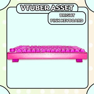Vtuber Asset Keyboard Simple Minimalist Color | Pink |2 Keyboards, 2 ...
