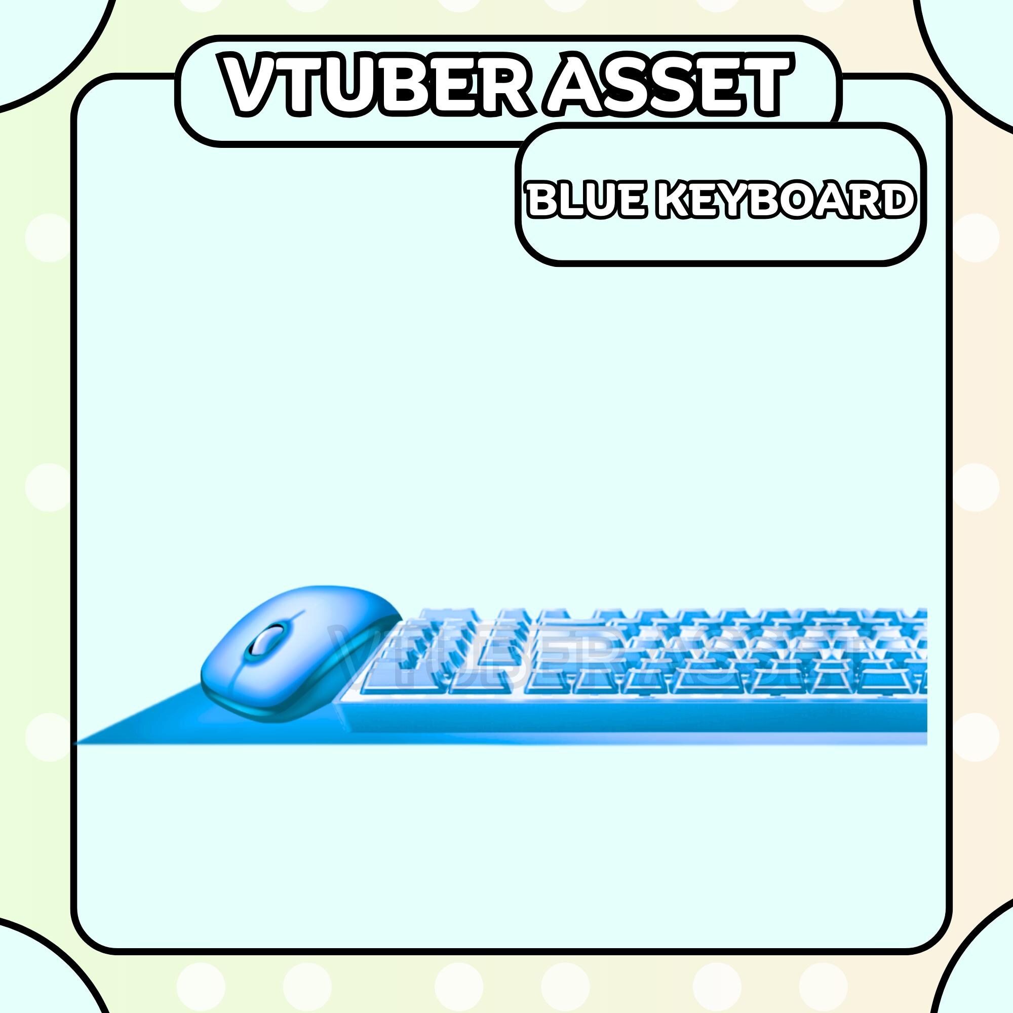 Vtuber Asset Keyboard Simple Minimalist Color | Blue | Keyboard, Mouse ...