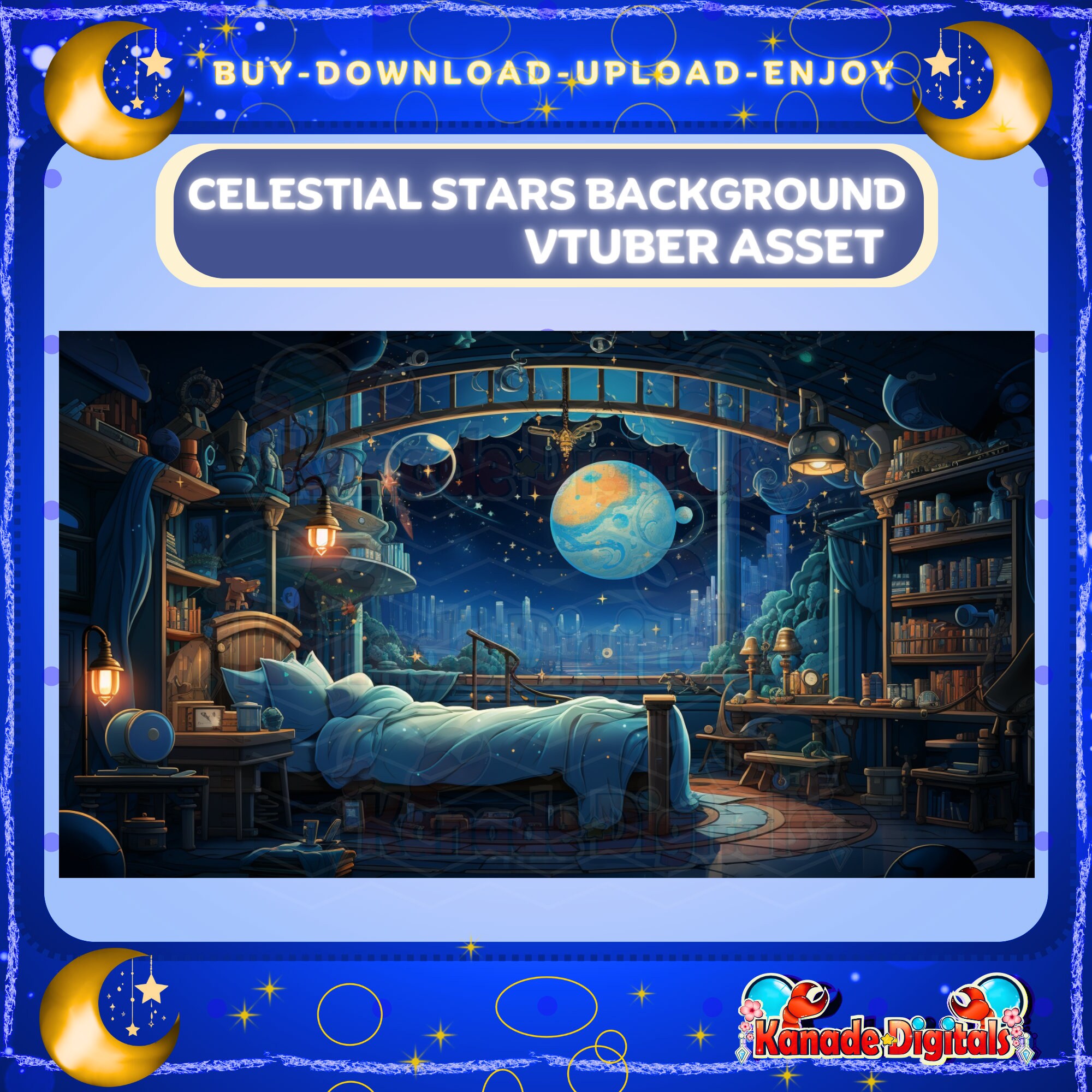 Celestial Stars Complete Package 1 Desk, Keyboard and Mouse, Microphone, Tea and Background ...