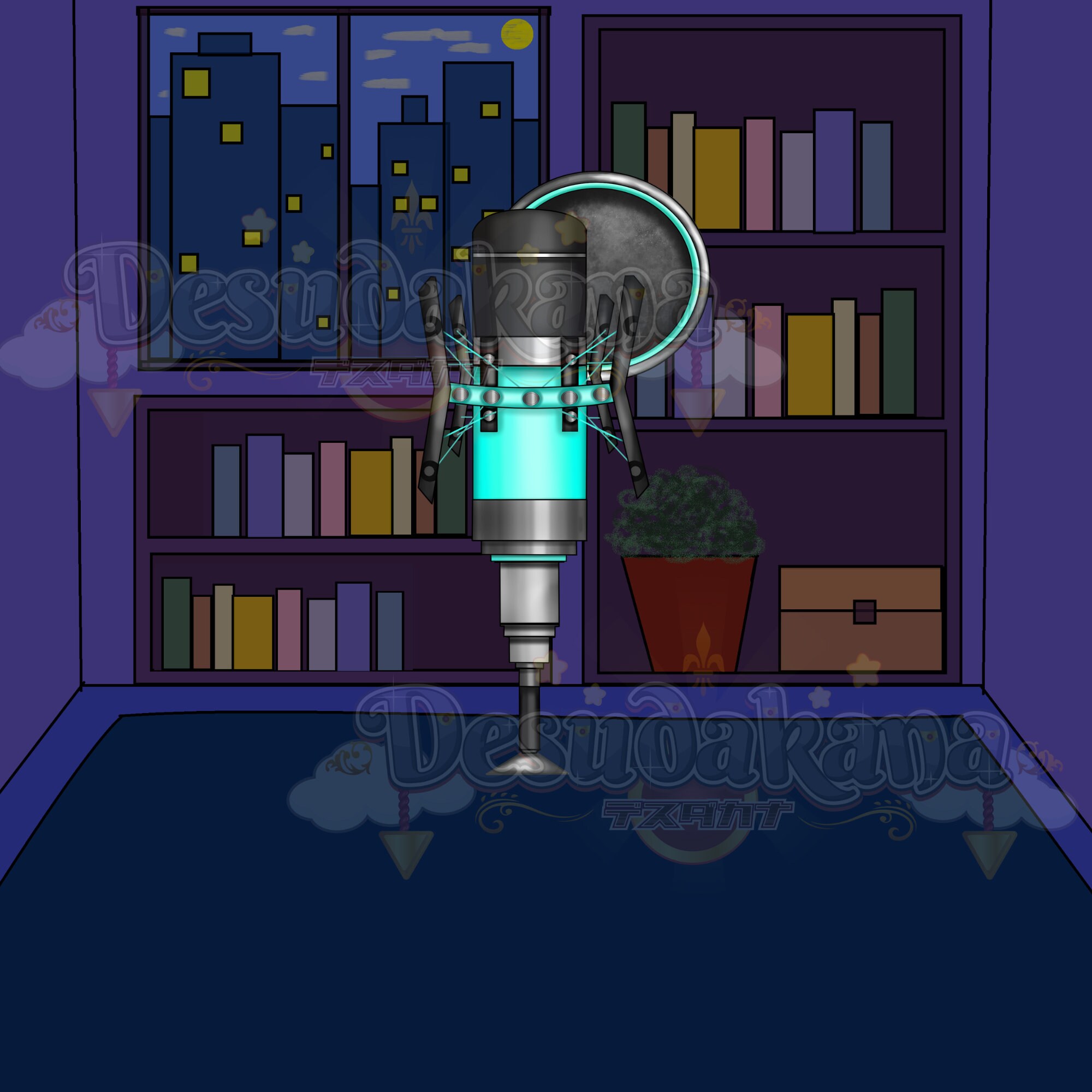 3 Vtuber Cyberpunk Microphones Asset Cyber Punk Microphone live2d ...