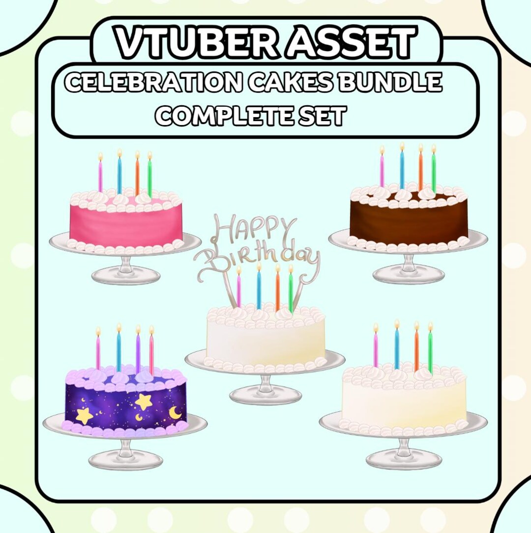 Celebration Cakes Vtuber Asset | Desert | Stream Decoration for ...