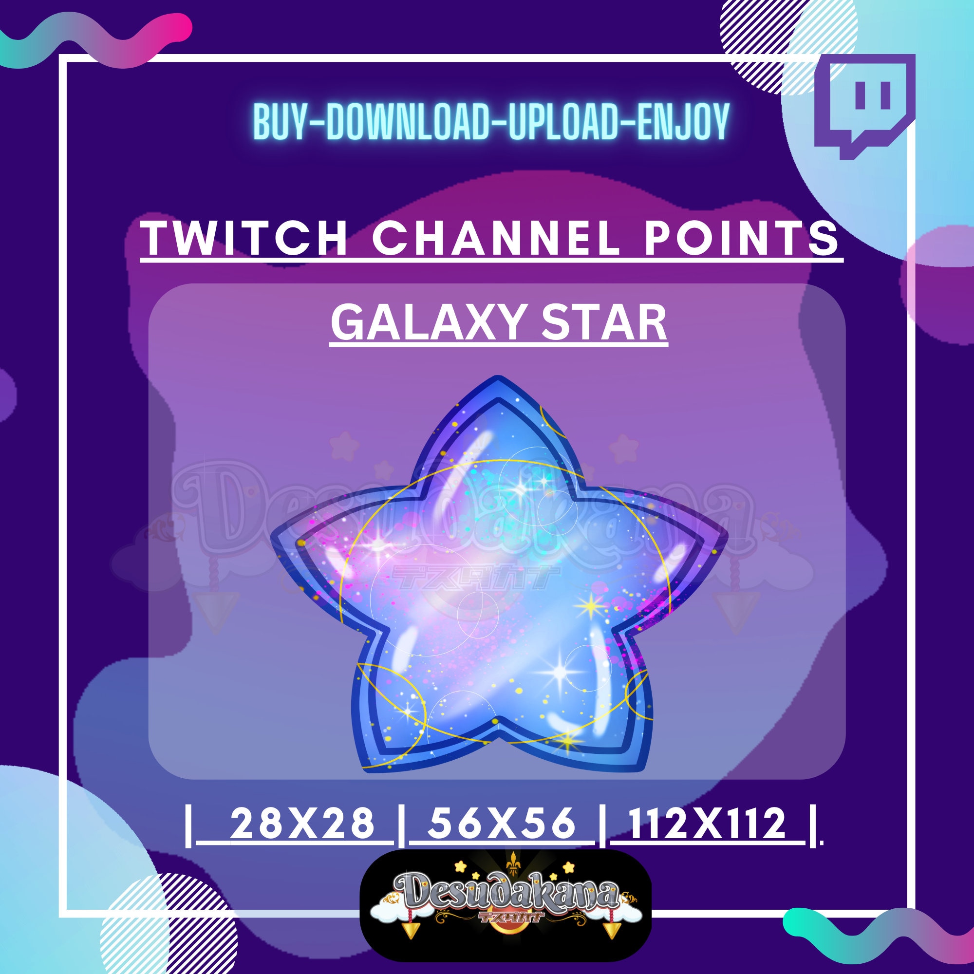 Galaxy Star Channel Point / Emote twitch Stream Emote stream Graphics ...