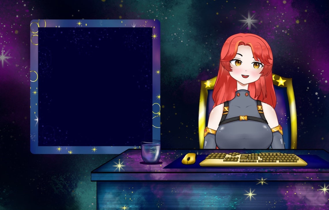 Vtuber Galaxy Cosmic Table Desk Asset Package 2 Tables 1 - Etsy