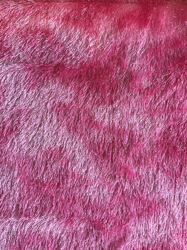 1.5 Yds Shaggy Pink Ombre Fringe Fabric - Unique Feathery Material Will ...