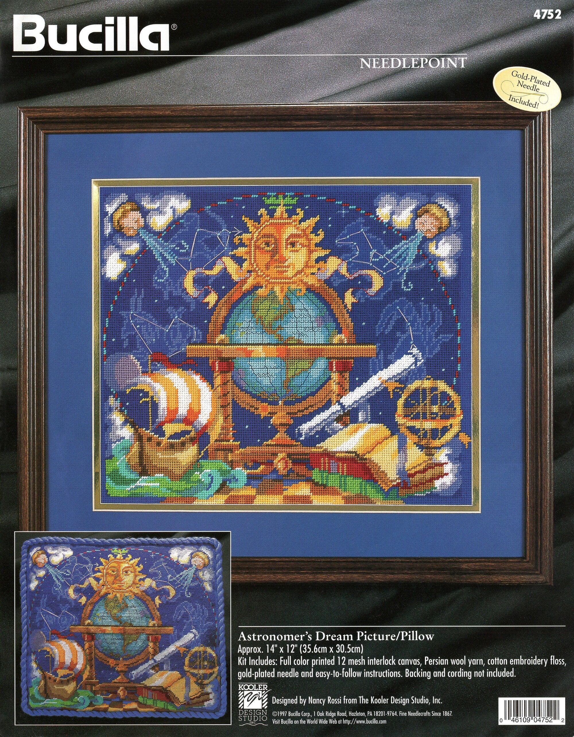 Bucilla "astronomer's Dream" Needlepoint Picture or Pillow Kit ~ Astronomy, Heavens, Navigation ...