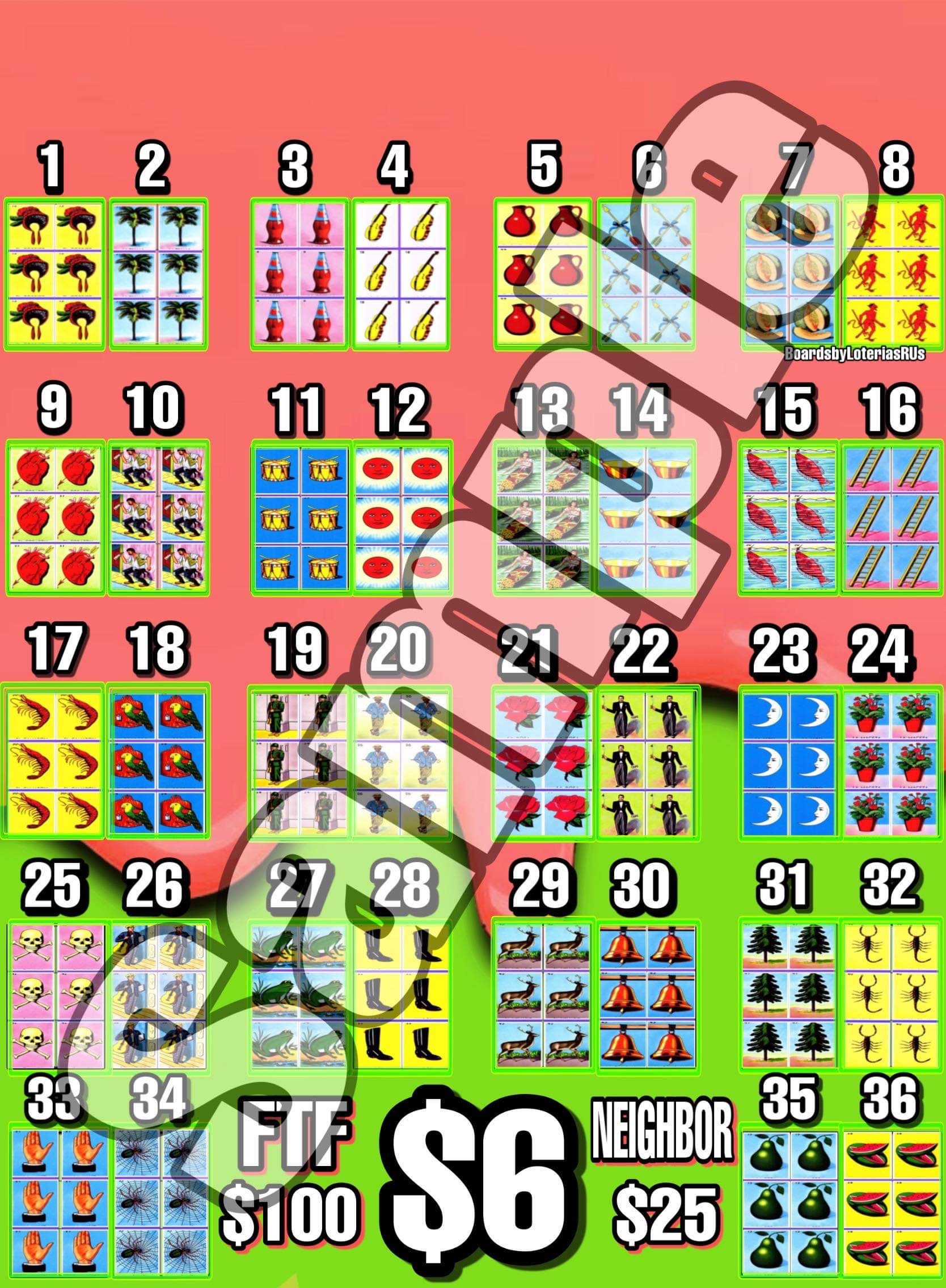 Lotería Neighbor Board 58 - Etsy