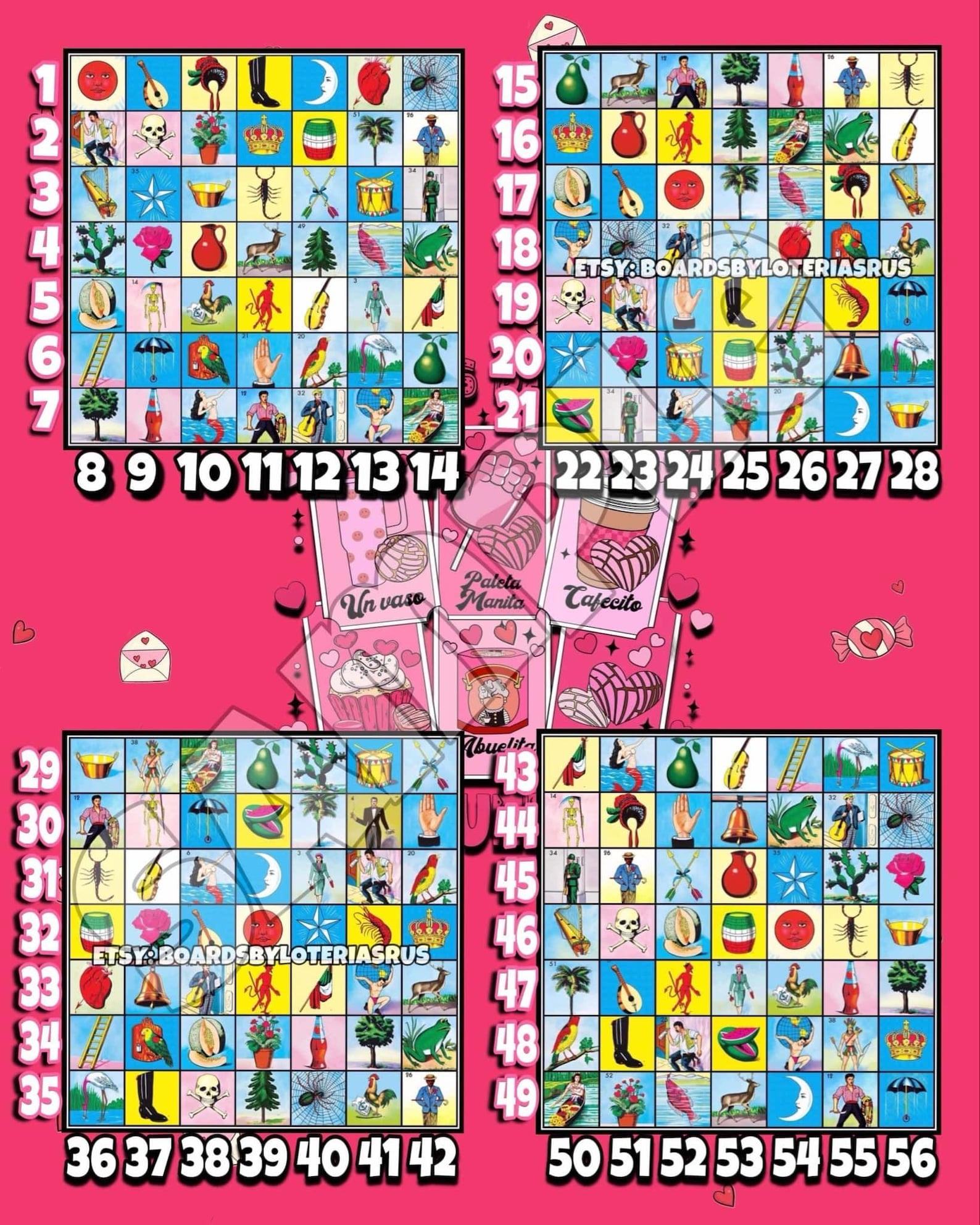Loteria Board 285 - Etsy