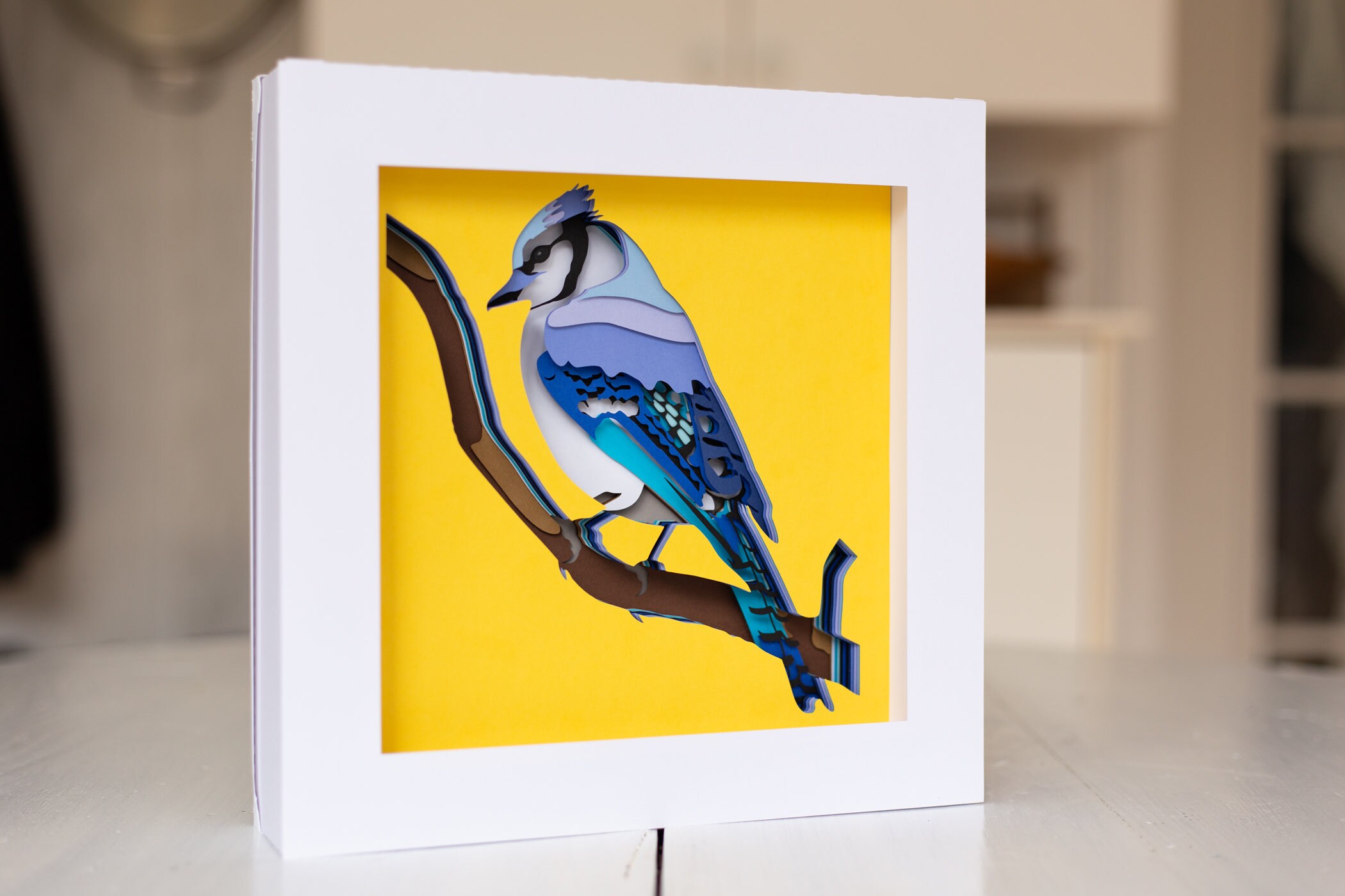 Blue Jay, 3D Shadow Box SVG, Bird SVG, Shadow Box SVG, Shadow Box ...