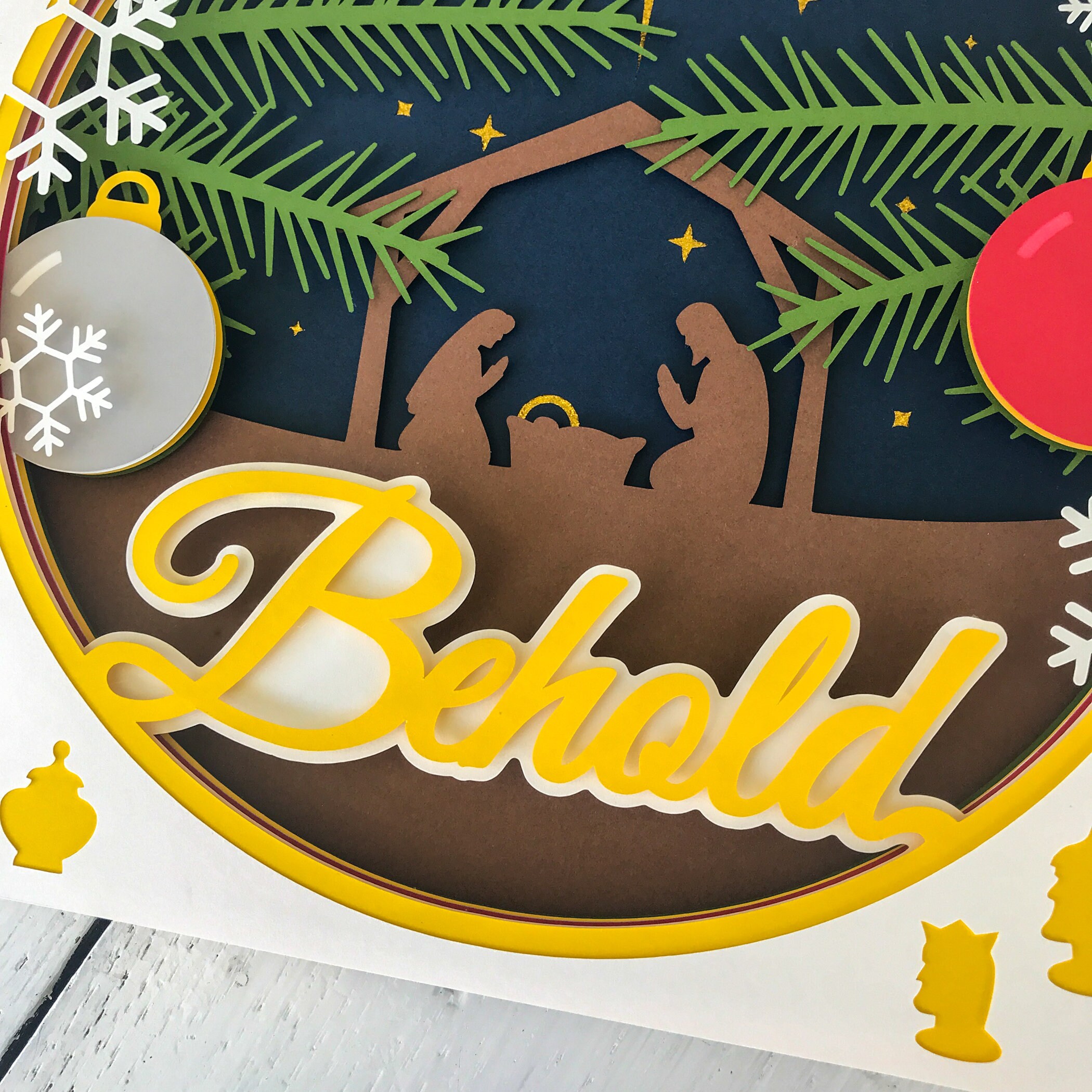 Nativity Scene SVG, Shadow Box SVG, Christian SVG, Merry Christmas ...