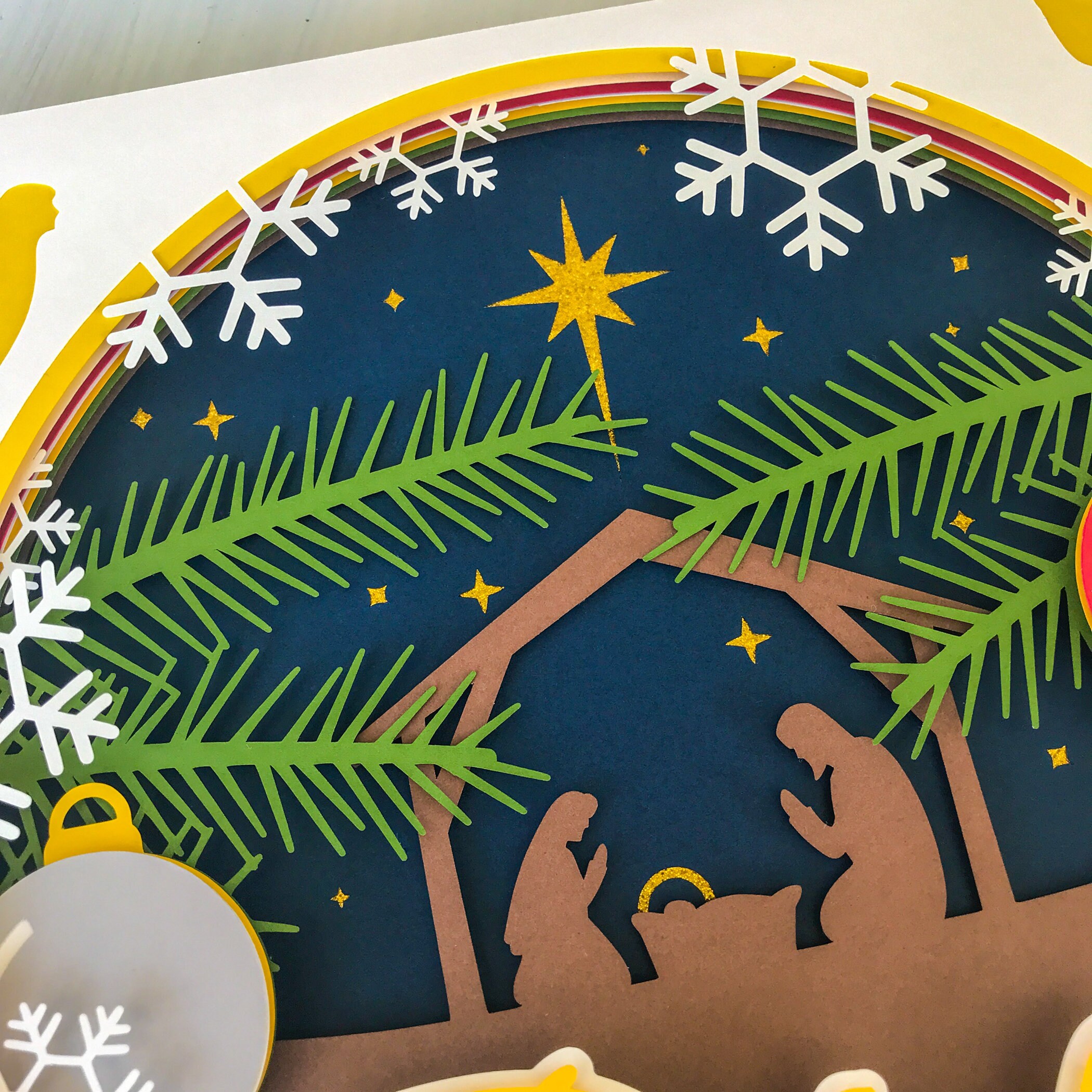 Nativity Scene SVG, Shadow Box SVG, Christian SVG, Merry Christmas ...