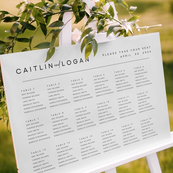 Elegant Wedding Seating Charts - Etsy