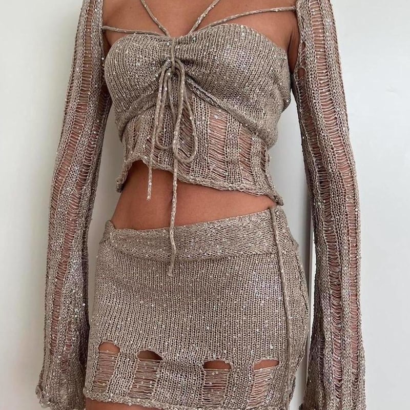 Two Piece Sequin Set - Etsy