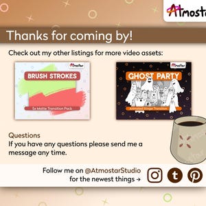 Animated Coffee Cup Stream Overlay - 6 Cozy Hot Drink Video Assets With ...