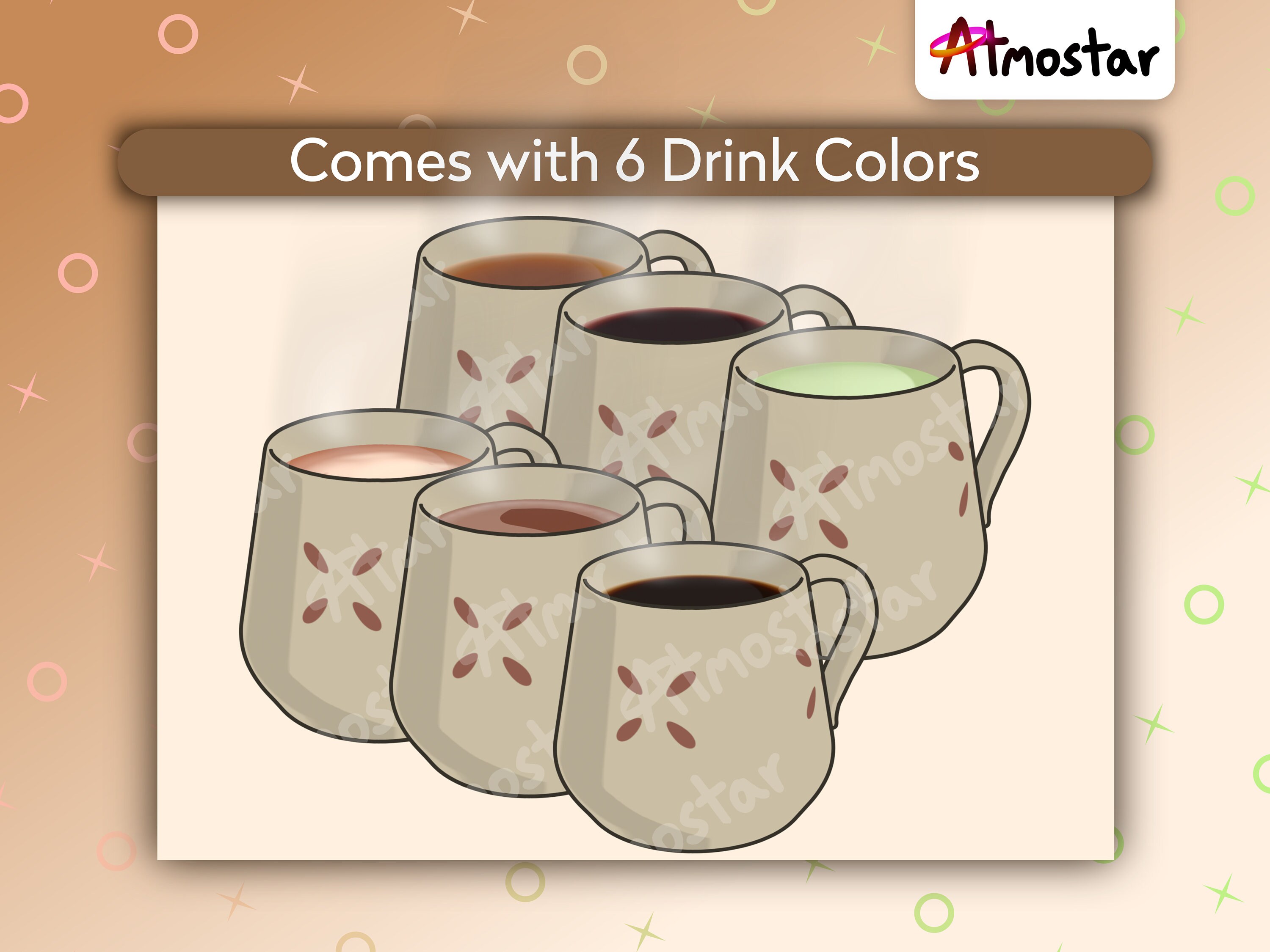 Animated Coffee Cup Stream Overlay 6 Cozy Hot Drink Video - Etsy