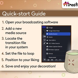 Animated Coffee Cup Stream Overlay 6 Cozy Hot Drink Video - Etsy