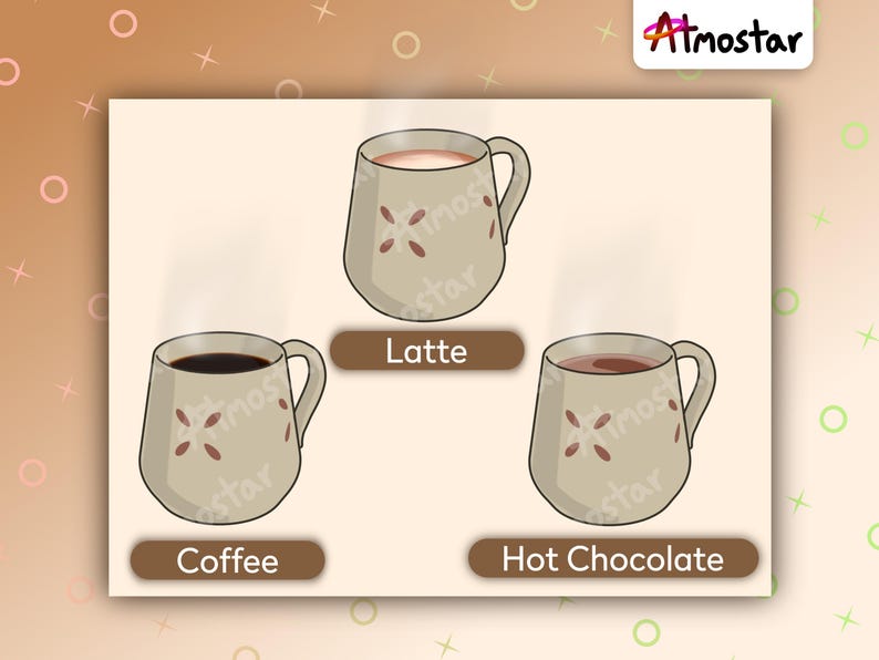 Animated Coffee Cup Stream Overlay: Hot Café Drink Vtuber Asset (webm ...