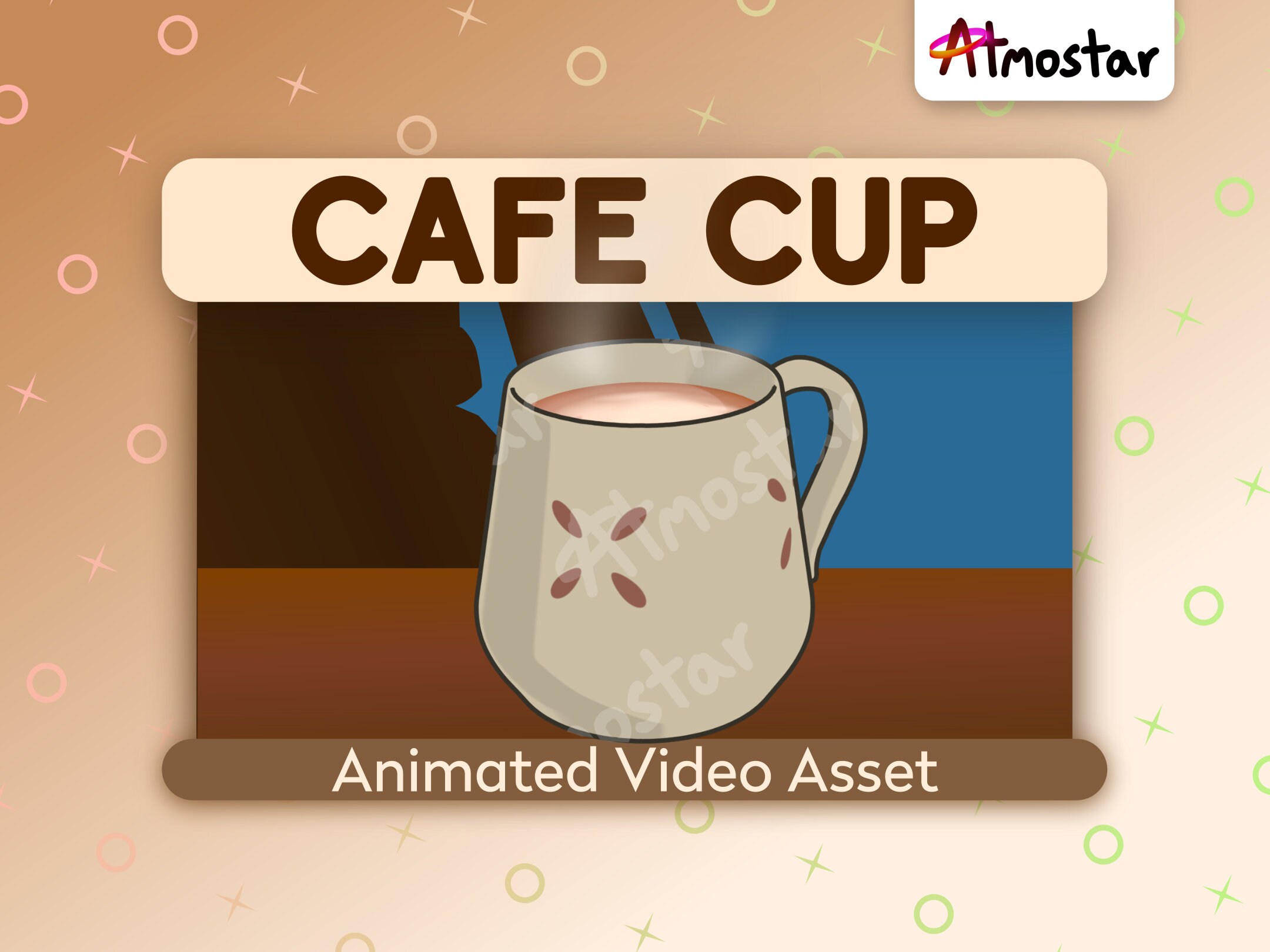 Animated Coffee Cup Stream Overlay 6 Cozy Hot Drink Video - Etsy