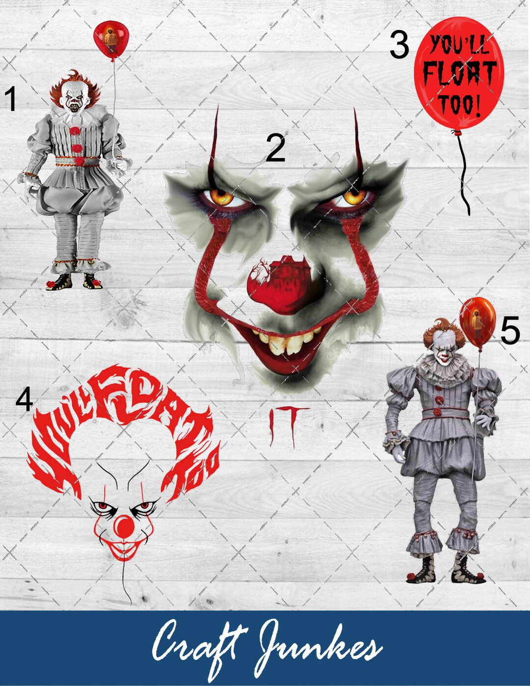 Halloween Waterslide Penny Wise Sheet - Etsy