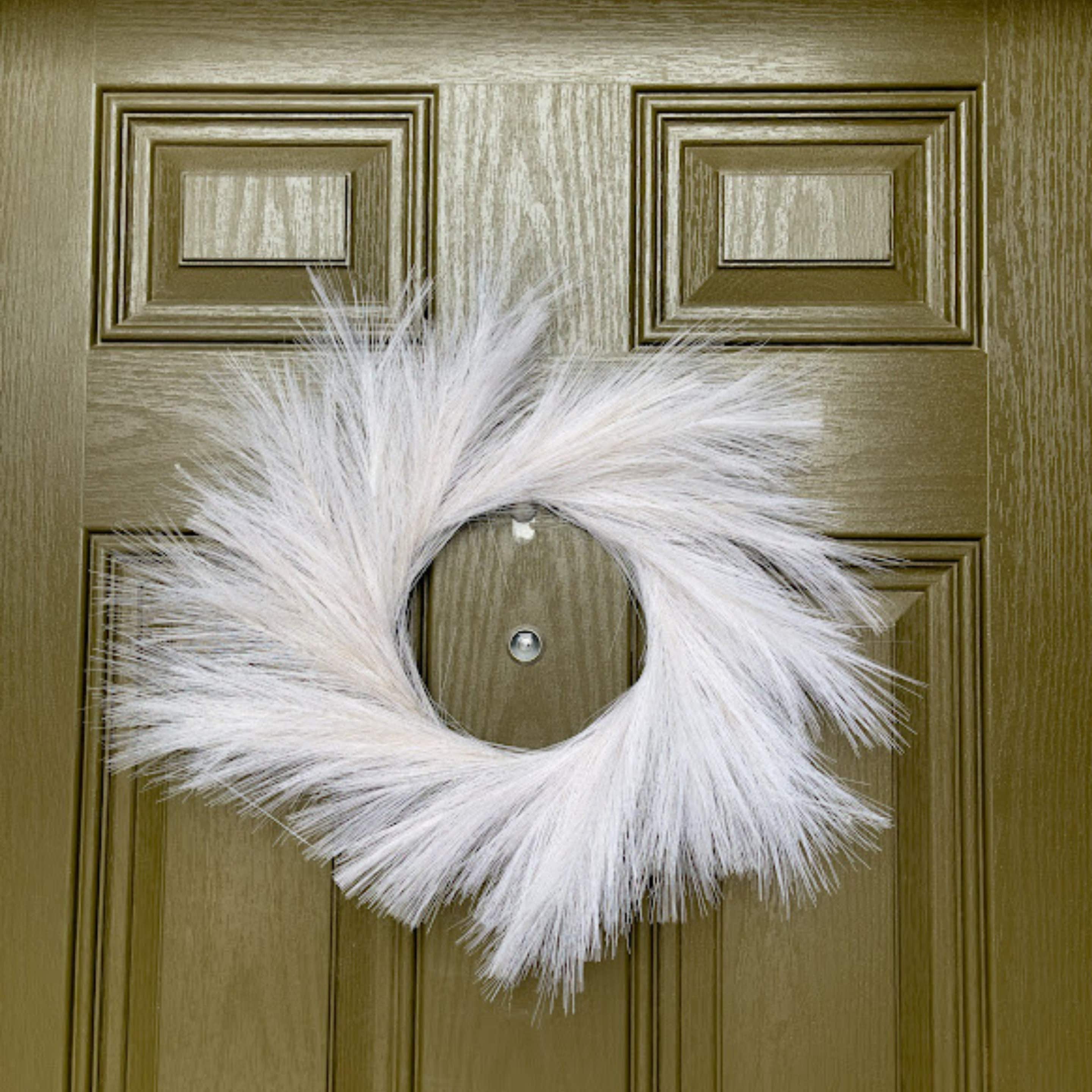Pampas Grass Wreath Faux Pampas Grass Door Wreath Wreaths for Front ...