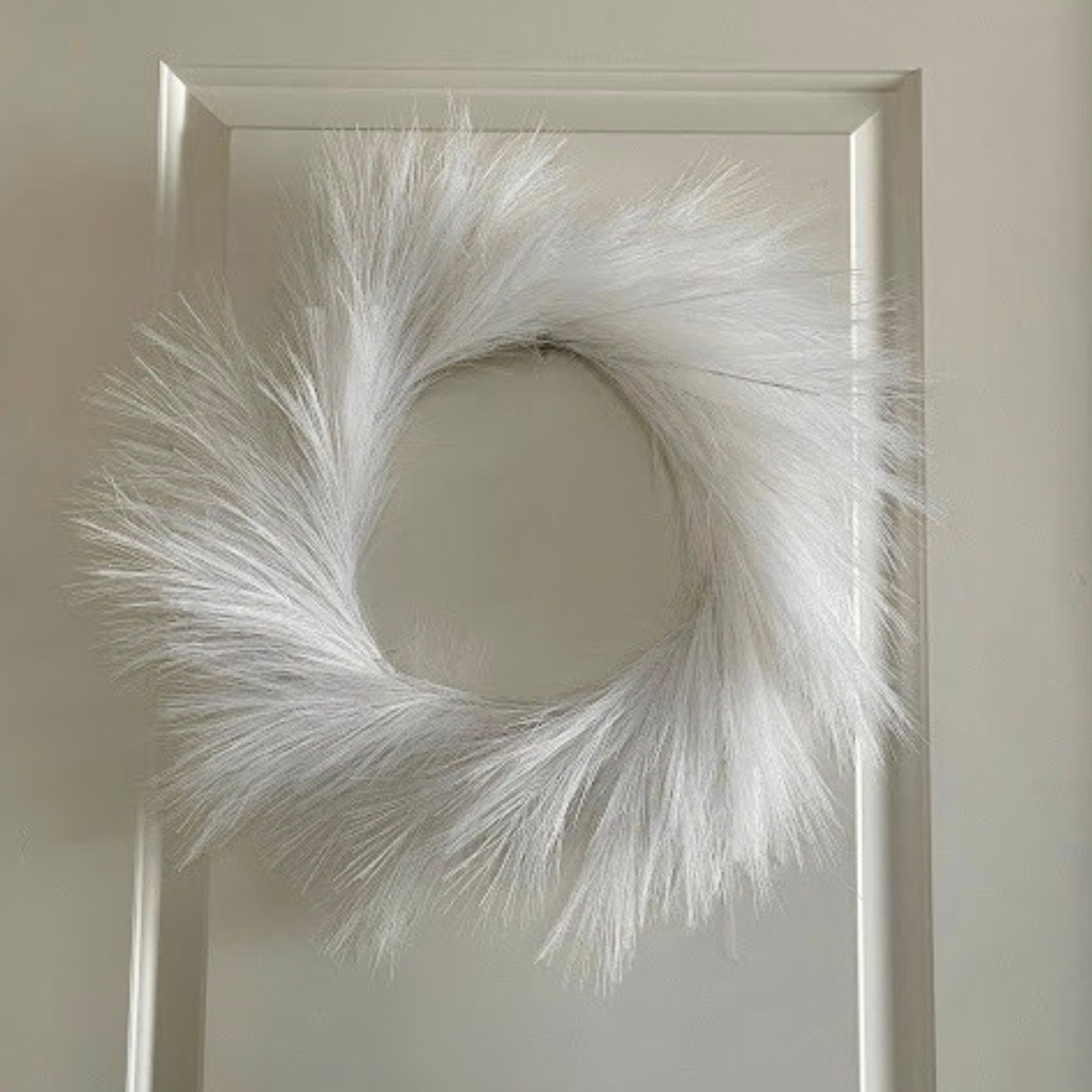 Pampas Grass Wreath Faux Pampas Grass Door Wreath Wreaths for Front ...