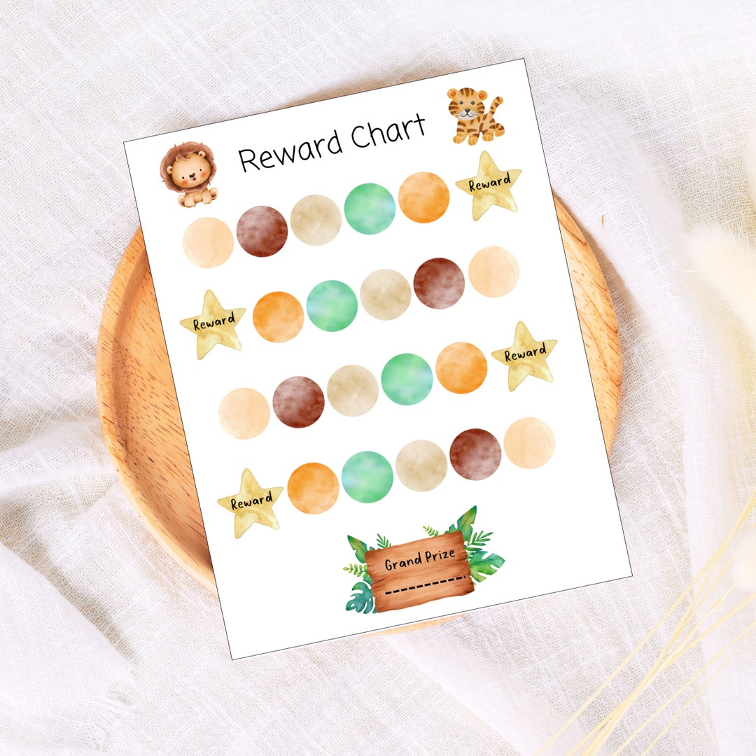 Printable Kids Reward Chart, Toddler Reward Chart. Weekly Chart, Reward ...