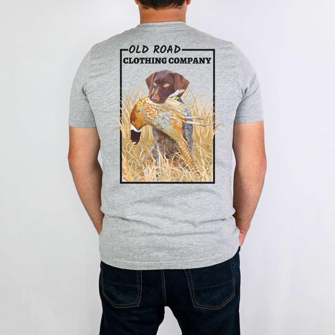 German Shorthaired Pointer Retrieving Pheasant | GSP T Shirt | Pheasant ...