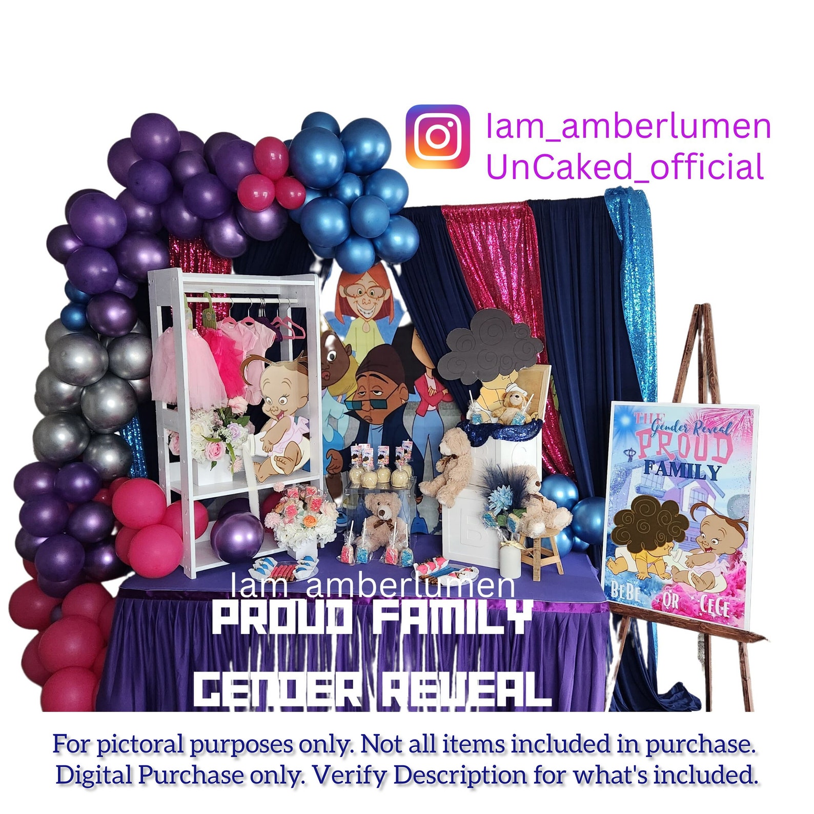 Bundle Proud Family Inspired Gender Reveal Baby Shower Digital Welcome ...