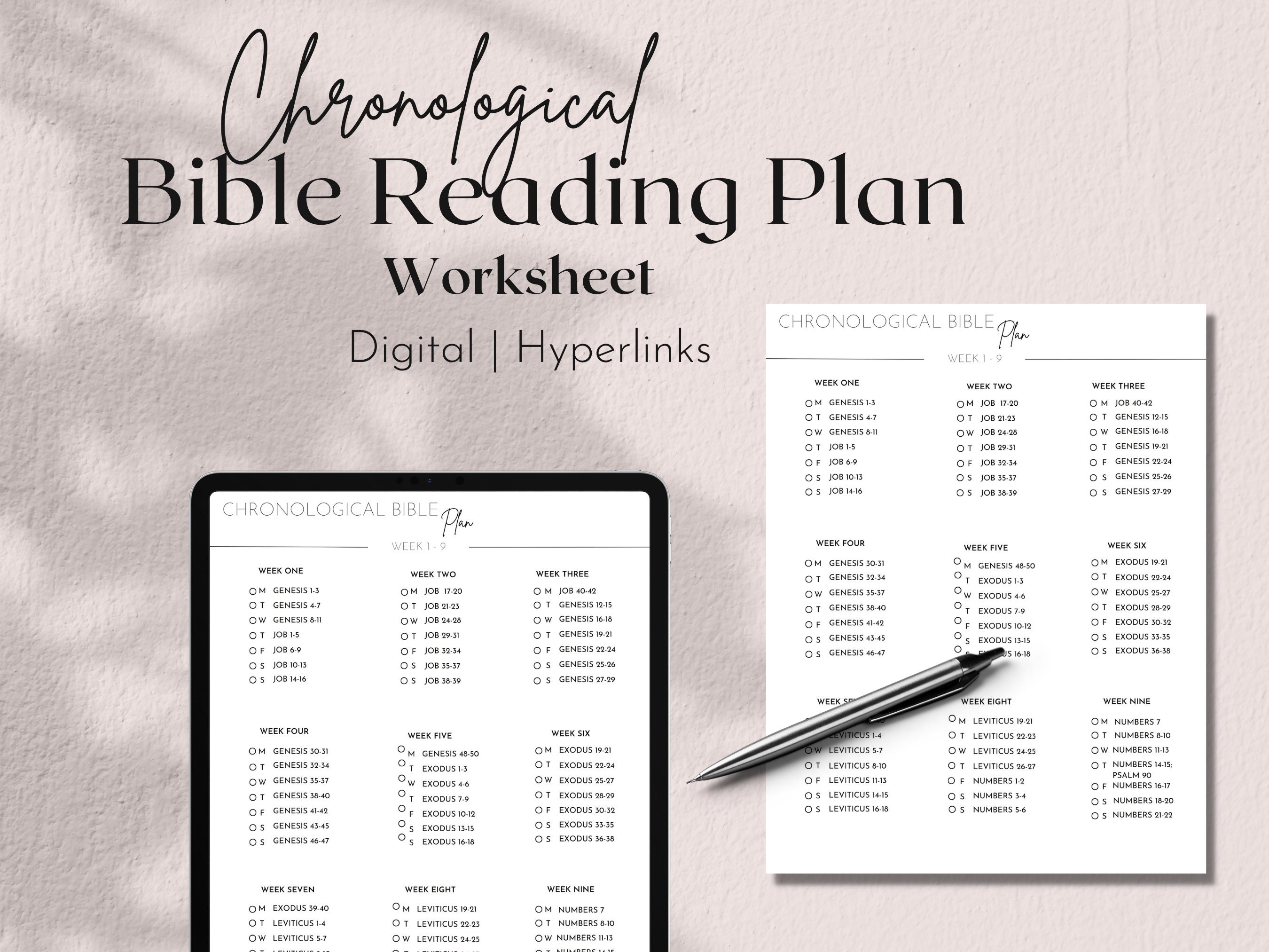 Chronological Bible Reading Plan | 52 Week Bible Reading Plan | 365 ...