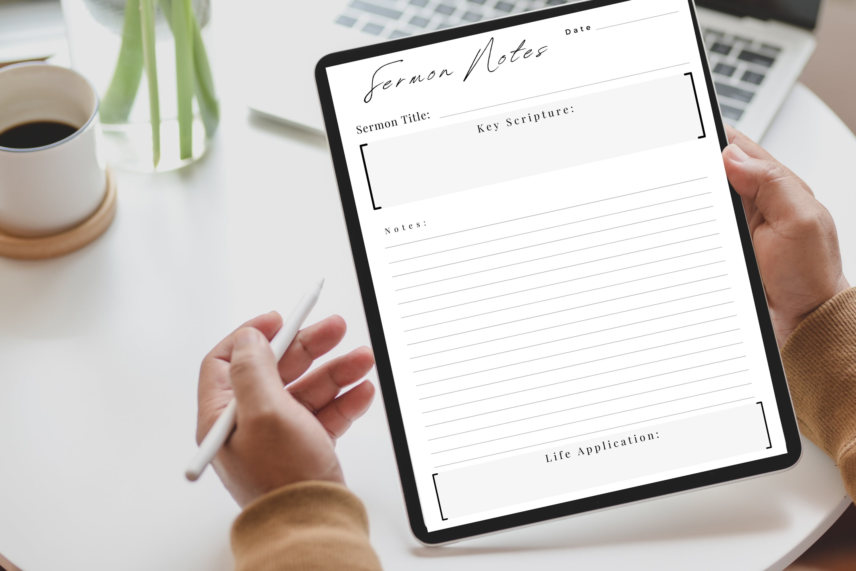 Christian Minimalist Sermon Notes | Digital | Downloadable | Printable ...