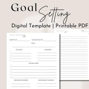 Goals | Goal Action Plan | Goal Worksheets | Printable | Digital | PDF ...