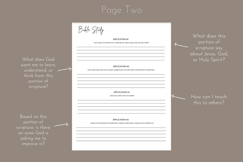 In Depth Bible Study Guide Template | Digital | Printable PDF ...