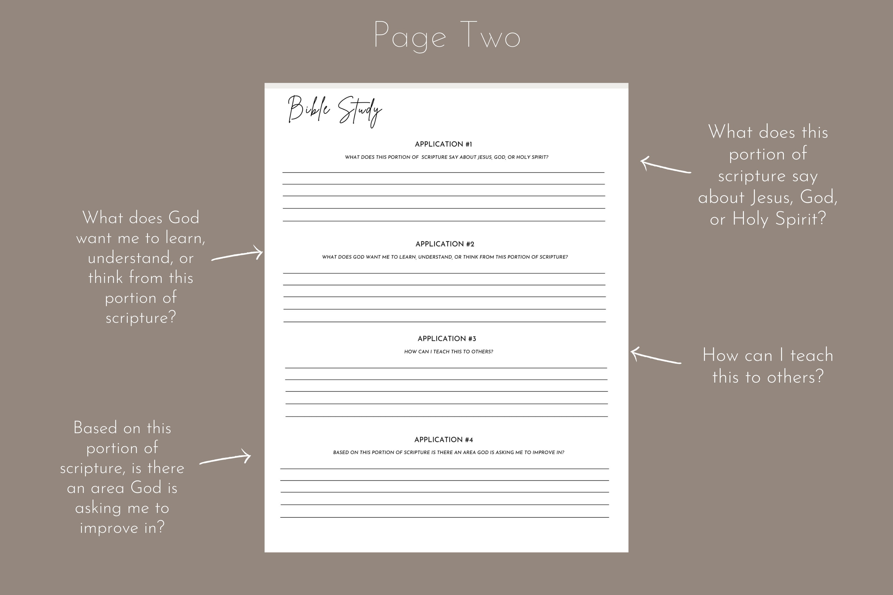 In Depth Bible Study Guide Template | Digital | Printable PDF ...