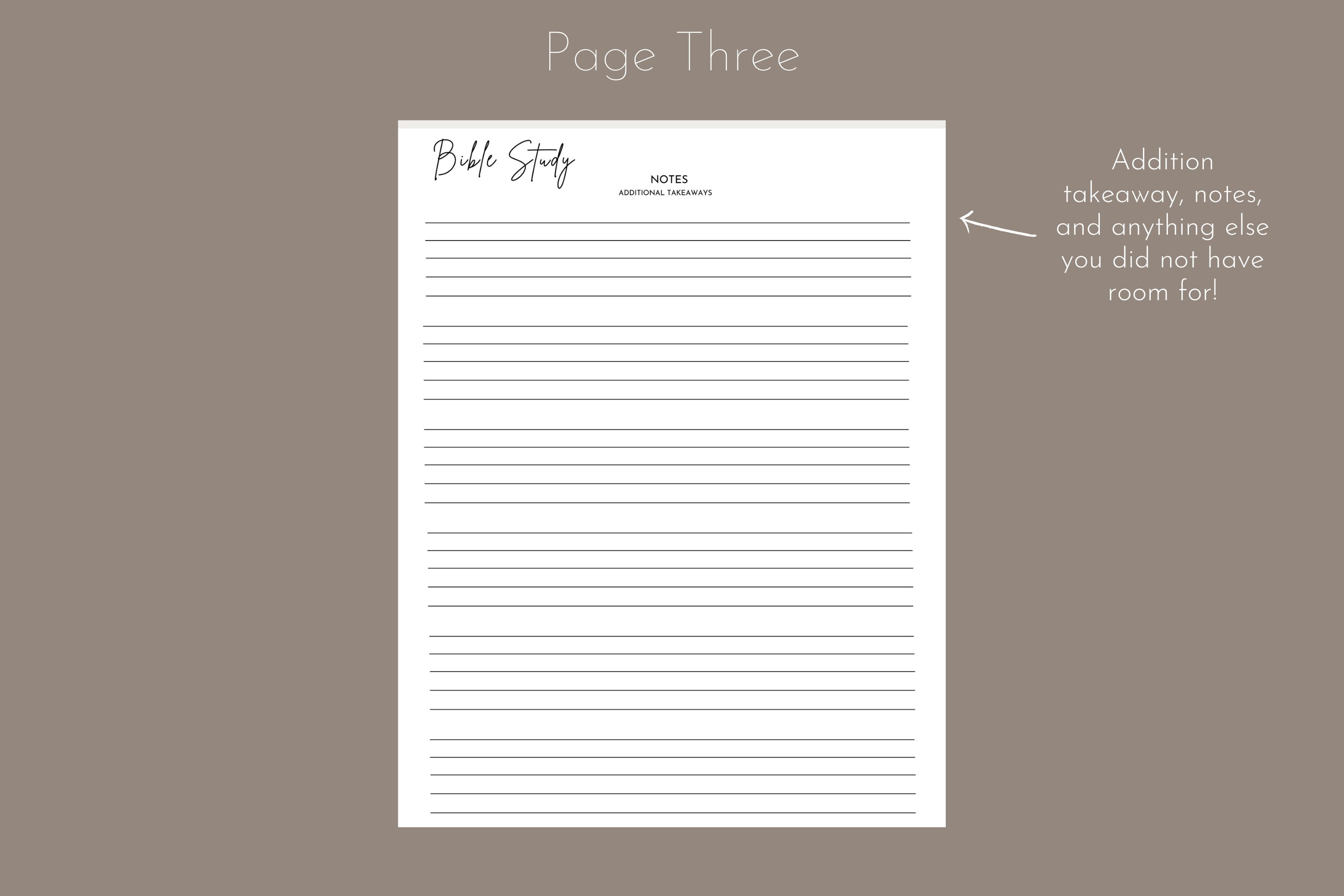 In Depth Bible Study Guide Template | Digital | Printable PDF ...