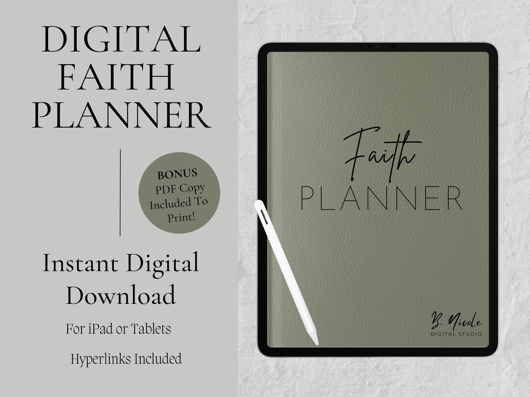 Digital Faith Planner| Devotional Journal | Prayer Journal | Sermon ...