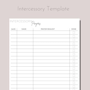 Christian Prayer Worksheets | Prayer Requests | Template | Intercessory Prayers | Digital ...
